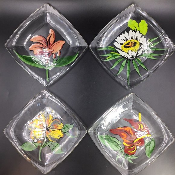 Hazel-Atlas | Dining | Hazel Atlas 4 Gay Fad Floral Hawaiian Florals 8 ...